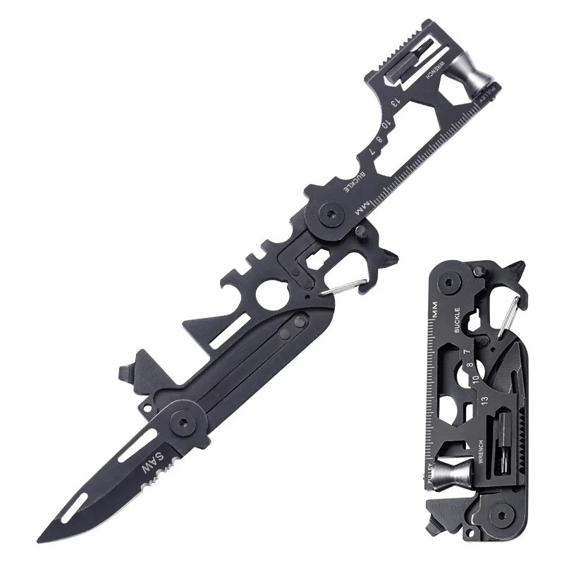 Многофункциональная карманная карта-инструмент из стали Tool card style 1