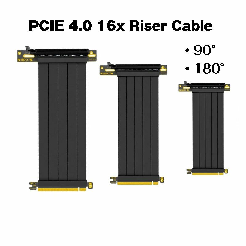 Полноскоростной кабель расширения PCIE 4.0 16x, удлинительный кабель для графической карты, порт PCI Express, экранированный удлинитель для графического процессора