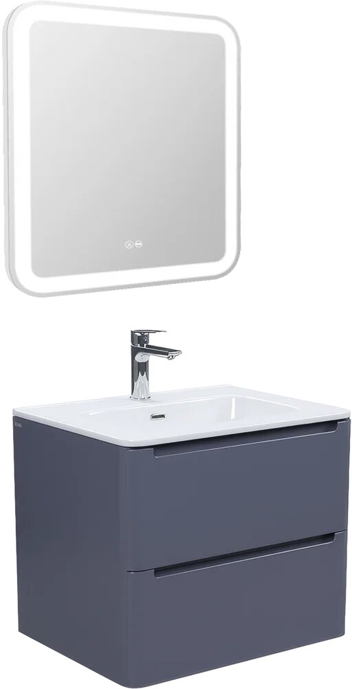 Мебель для ванной комнаты IDDIS Edifice 60 подвесная, темно-серая