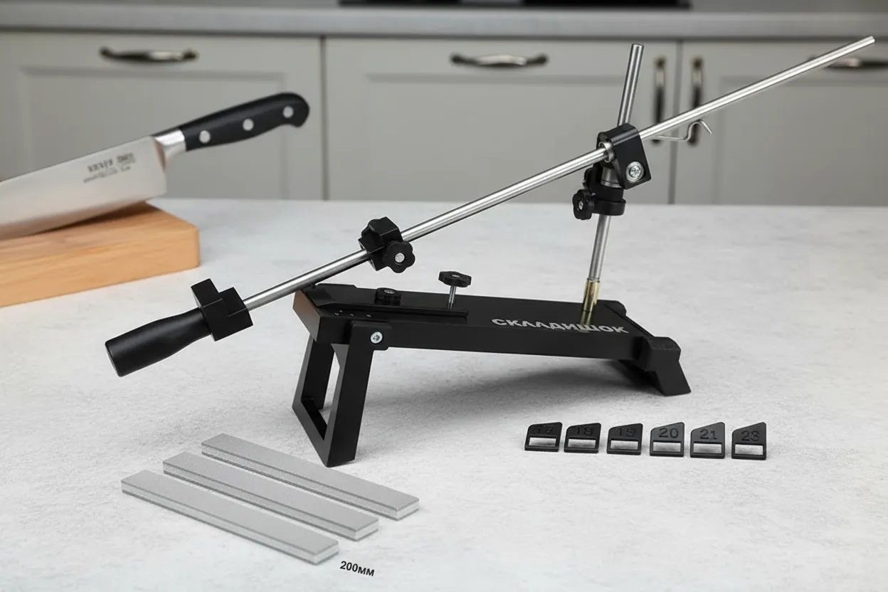 Точилка для ножей " Складишок-М" с 3-мя алмазными двусторонними брусками (пр-во Венев)