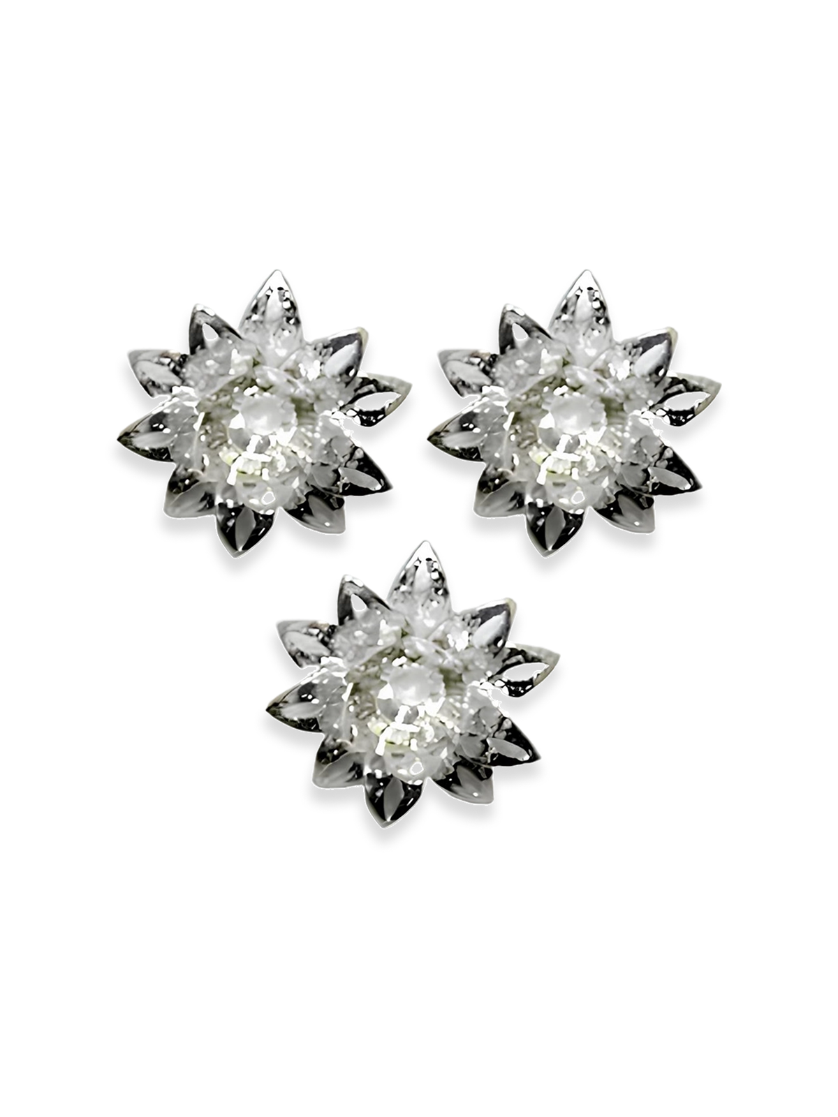 Шапочки для бусин крепёжные 18 мм, 3 шт, металл, цвет серебро, SOVUSHKA (К23)