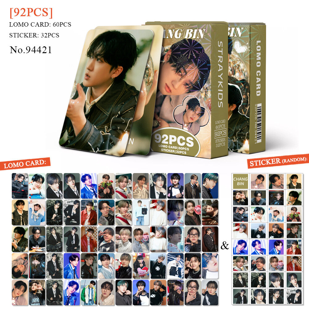 Wholesale 92 small cards STRAYKIDS new special Hollow greeting card star photo photo card sticker LOMO card