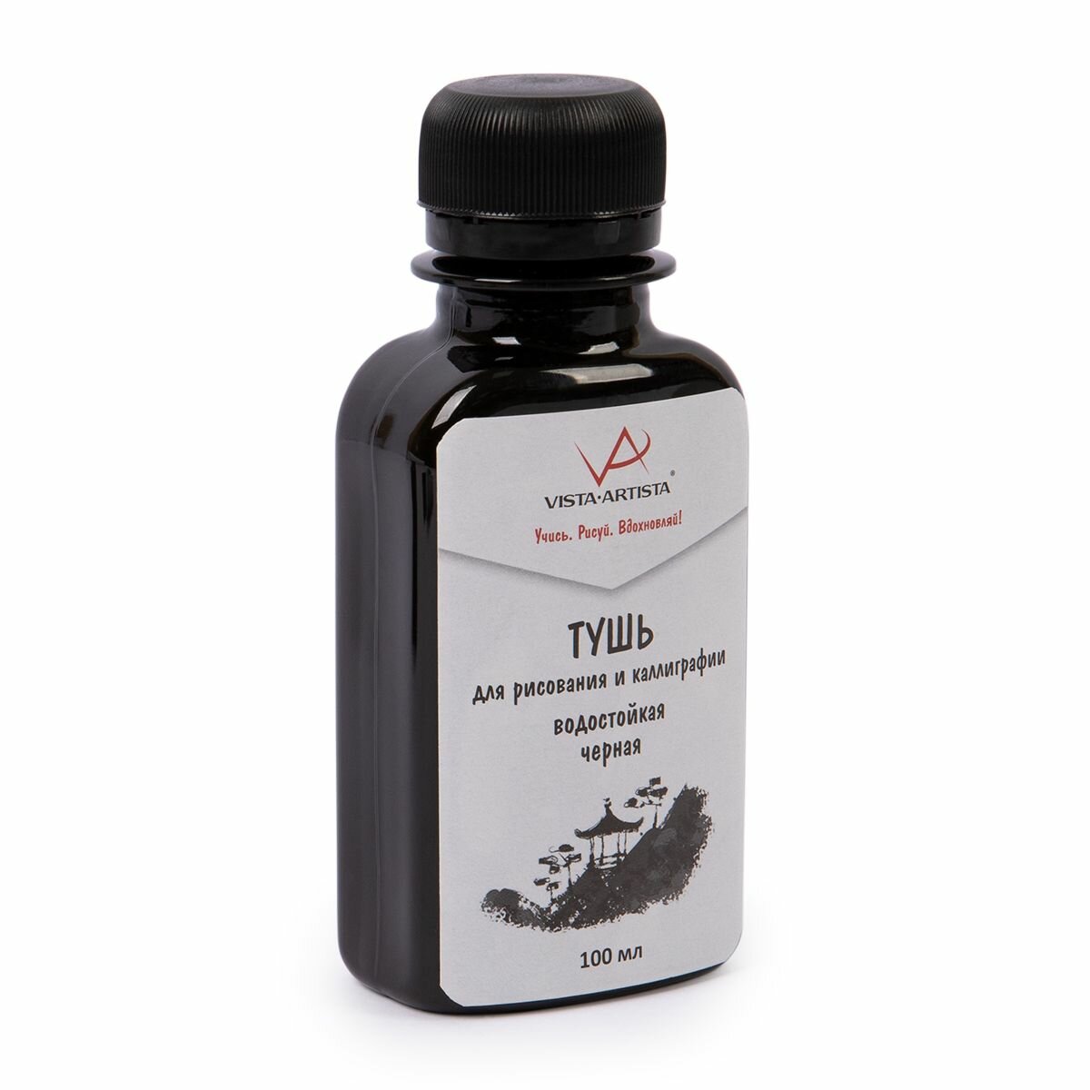 Тушь черная для рисования и каллиграфии "VISTA-ARTISTA" водостойкая VAIWR 100 мл, 1 шт.
