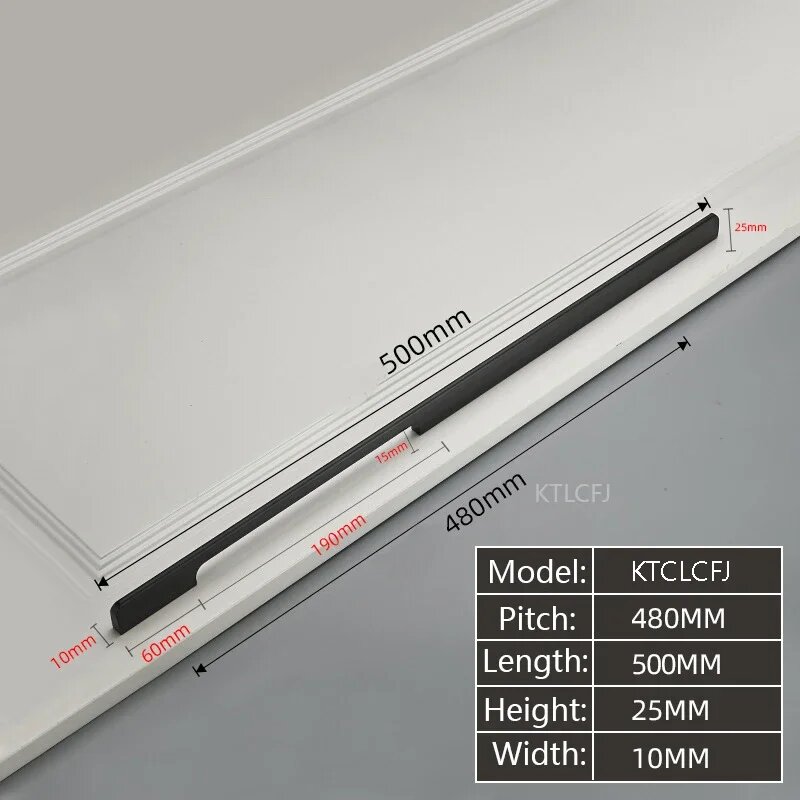 Ручки для шкафов American Handles алюминиевые черные/золотые, HX-B-1-480