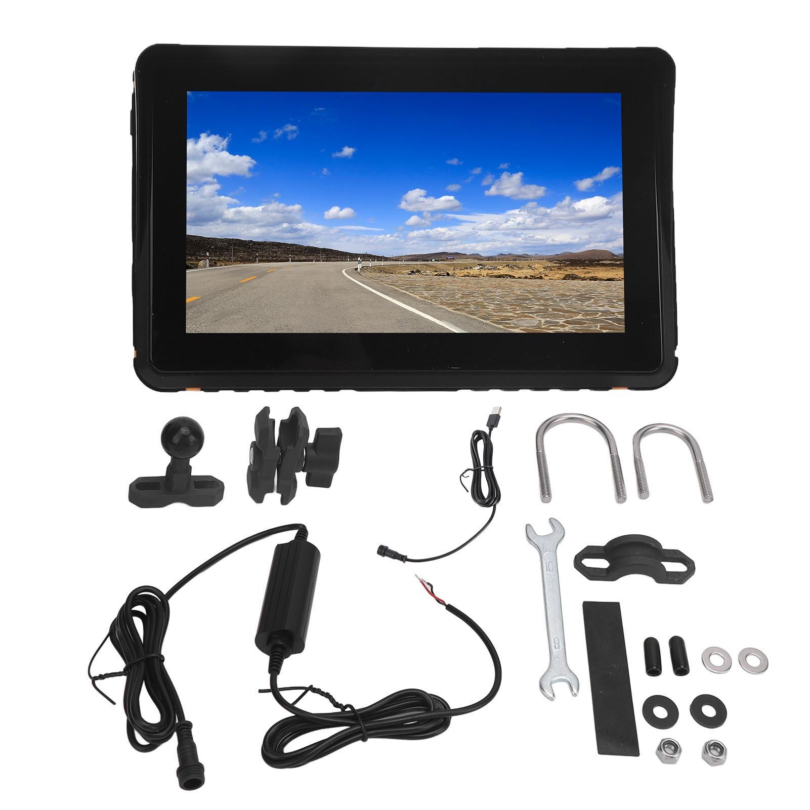 Мотоциклевая GPS Navigation 7IN Водонепроницаемое стабильное соединение HD -дисплей Sens Ecrece Navigation GPS для CarPlay