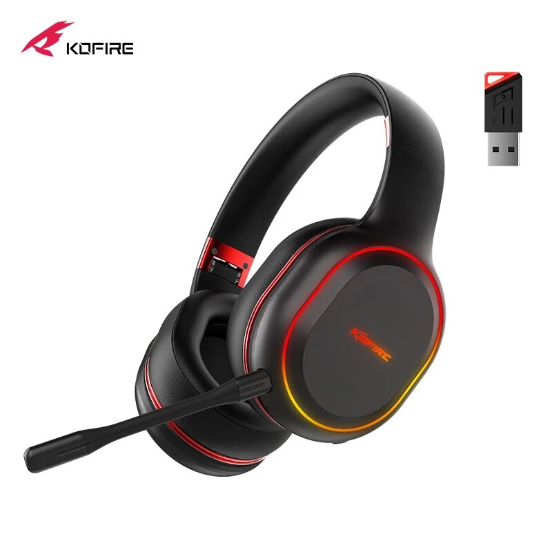 Беспроводные игровые наушники Kofire UG-05 RGB Black Red