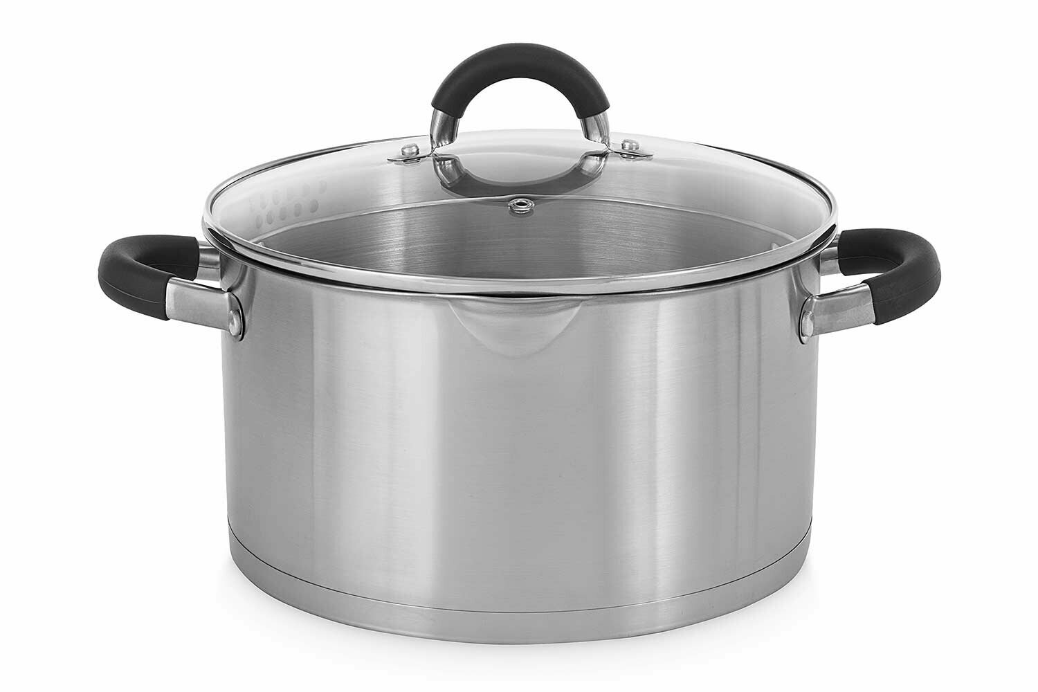 Кастрюля с крышкой HOFF ZARINA LB-1931B-24 (304), 6 л, нержавеющая сталь, серый