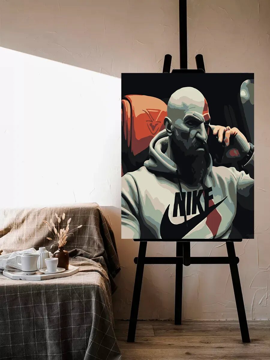 Картина по номерам Кратос Бог Войны God of War
