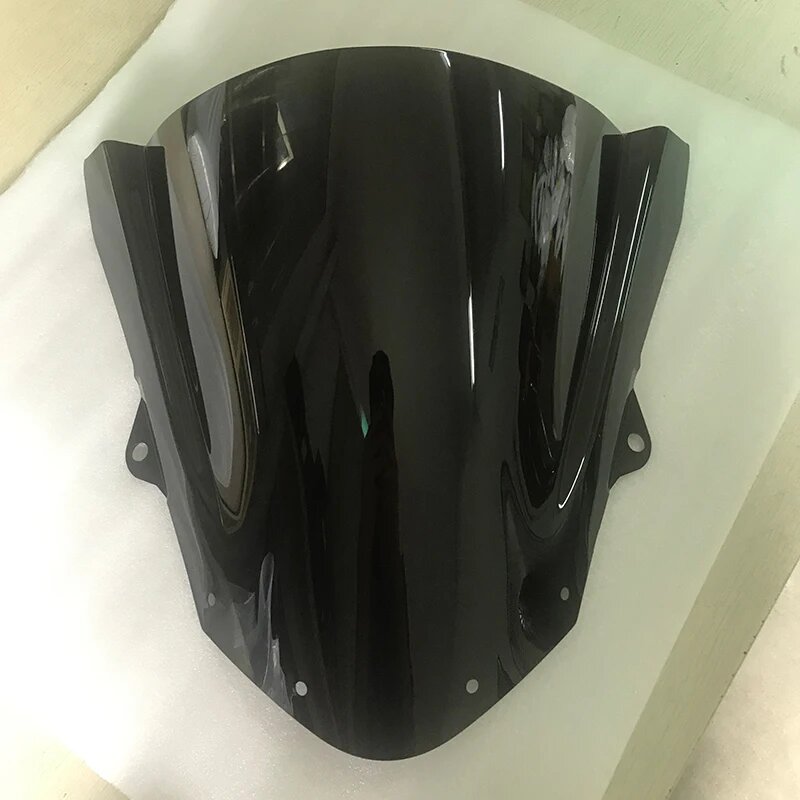 Лобовое стекло мотоцикла ZX6R для Kawasaki Ninja ZX 6R 636 ZX-6R, ветровое стекло с двойным пузырьком 2009-2018 2019 2020 2021 2022 2023, Черный