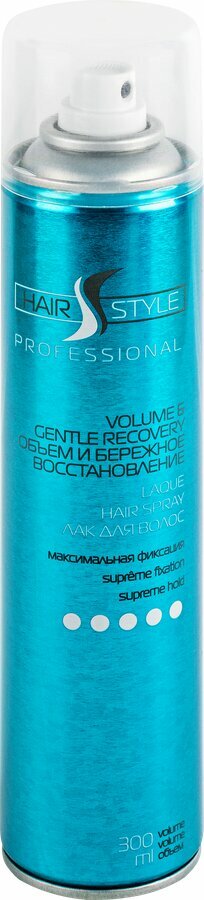 Лак для укладки волос HAIR STYLE Объем и бережное восстановление максимальная фиксация 5, 300мл
