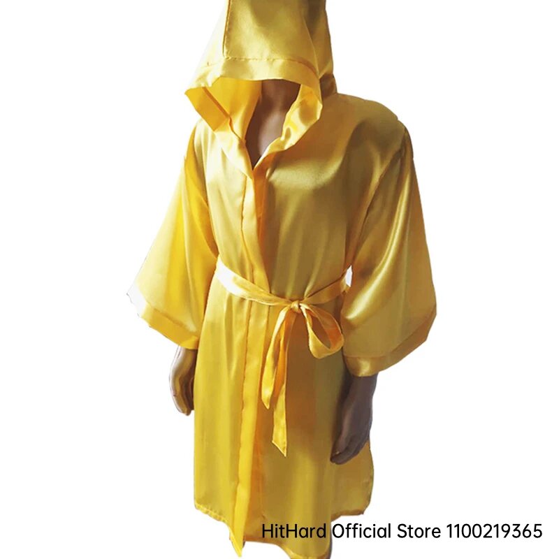 HITHARD Боксерский халат желтый полиэстер Желтый, XXL, Boxing Robe Yellow