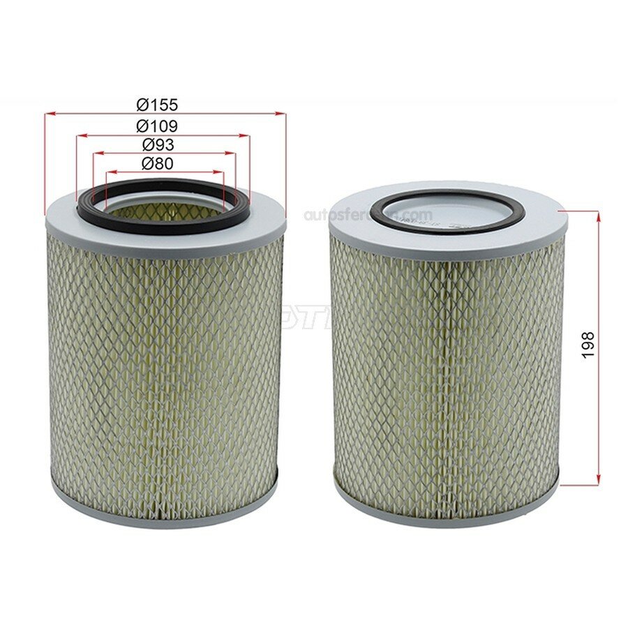 SAT ST390084 Фильтр воздушный Isuzu Trooper 92-02 / Mitsubishi Fuso Canter FE3 84-93