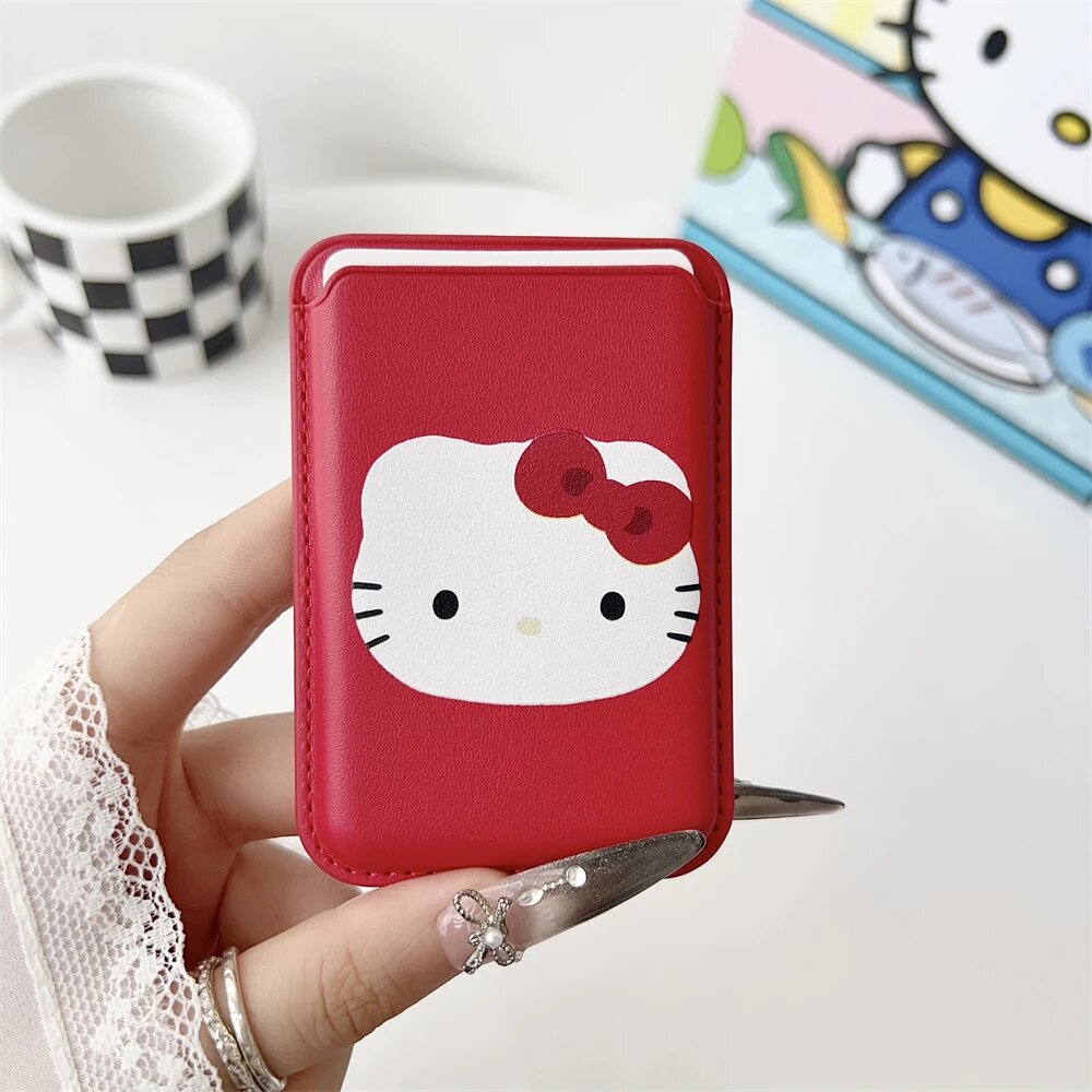 Красный чехол-кошелек Hello Kitty для iPhone