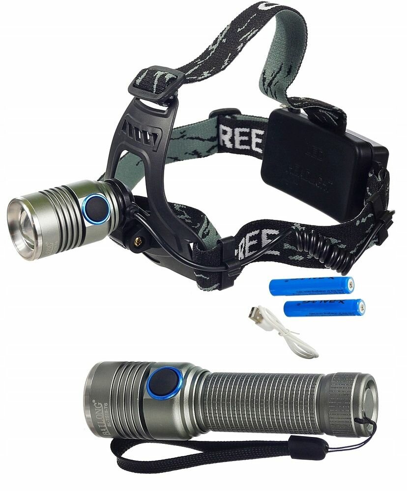 Аккумуляторный фонарь трансформер Огонь H-Т566-ts18 налобный+ручной