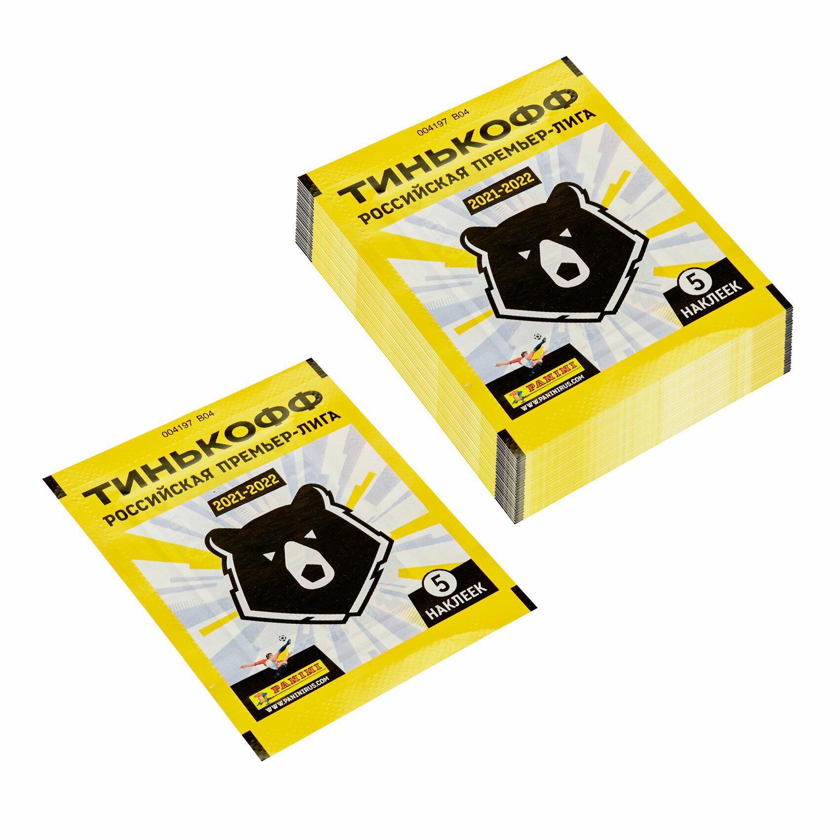 Наклейки для коллекционирования Panini Football РПЛ 2021-2022, 50 пакетиков - 250 наклеек