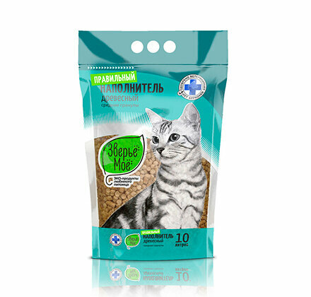 Наполнитель Древесный Средние гранулы 10 л (2,8 кг)