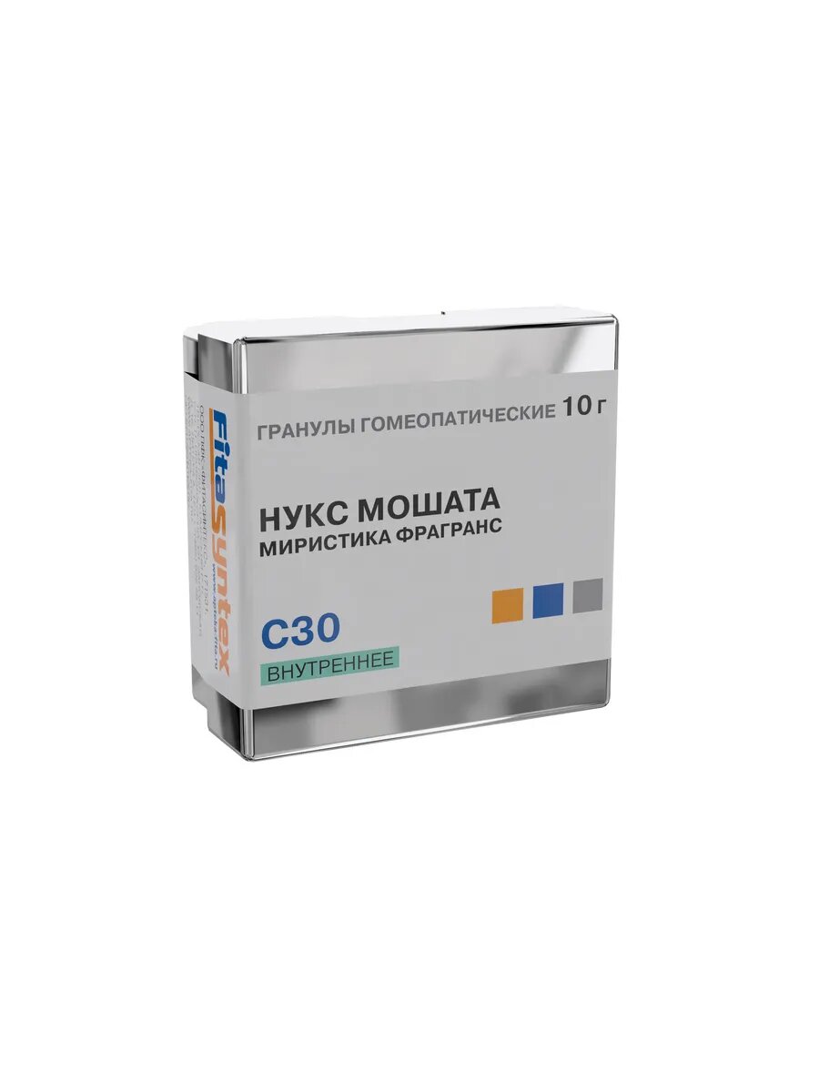 Нукс мошата С30, гранулы гомеопатические моно, 10 грамм , Фитасинтекс