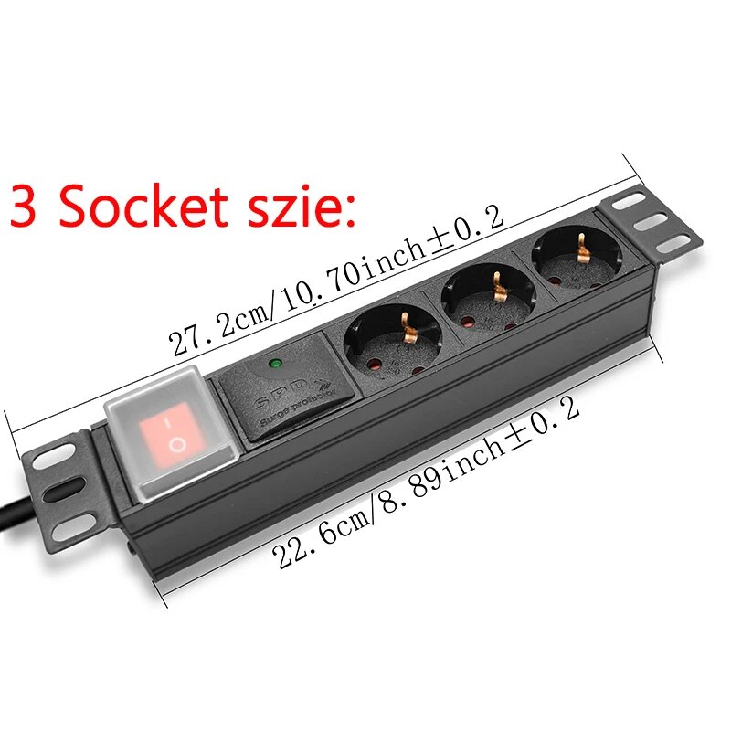 Распределитель питания 3 Socket, 27.2x22.6 см