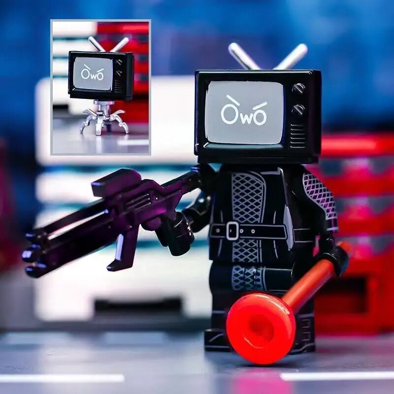 OTRAINBOW Блочные конструкторы Skibidi Toilet Man Черный, K2134 TV People