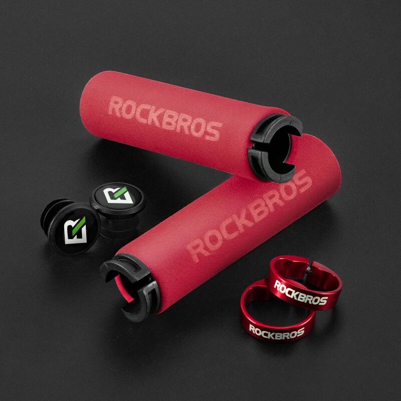 ROCKBROS Ручки на руль велосипеда, красные