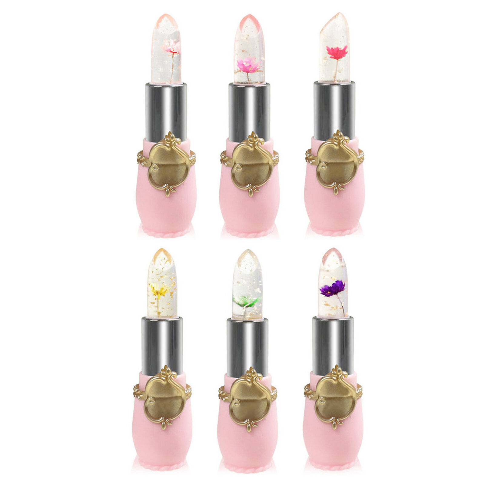 Изменение цвета в зависимости от температуры, прозрачная помада из сухоцветов, водный увлажняющий увлажняющий бальзам для губ