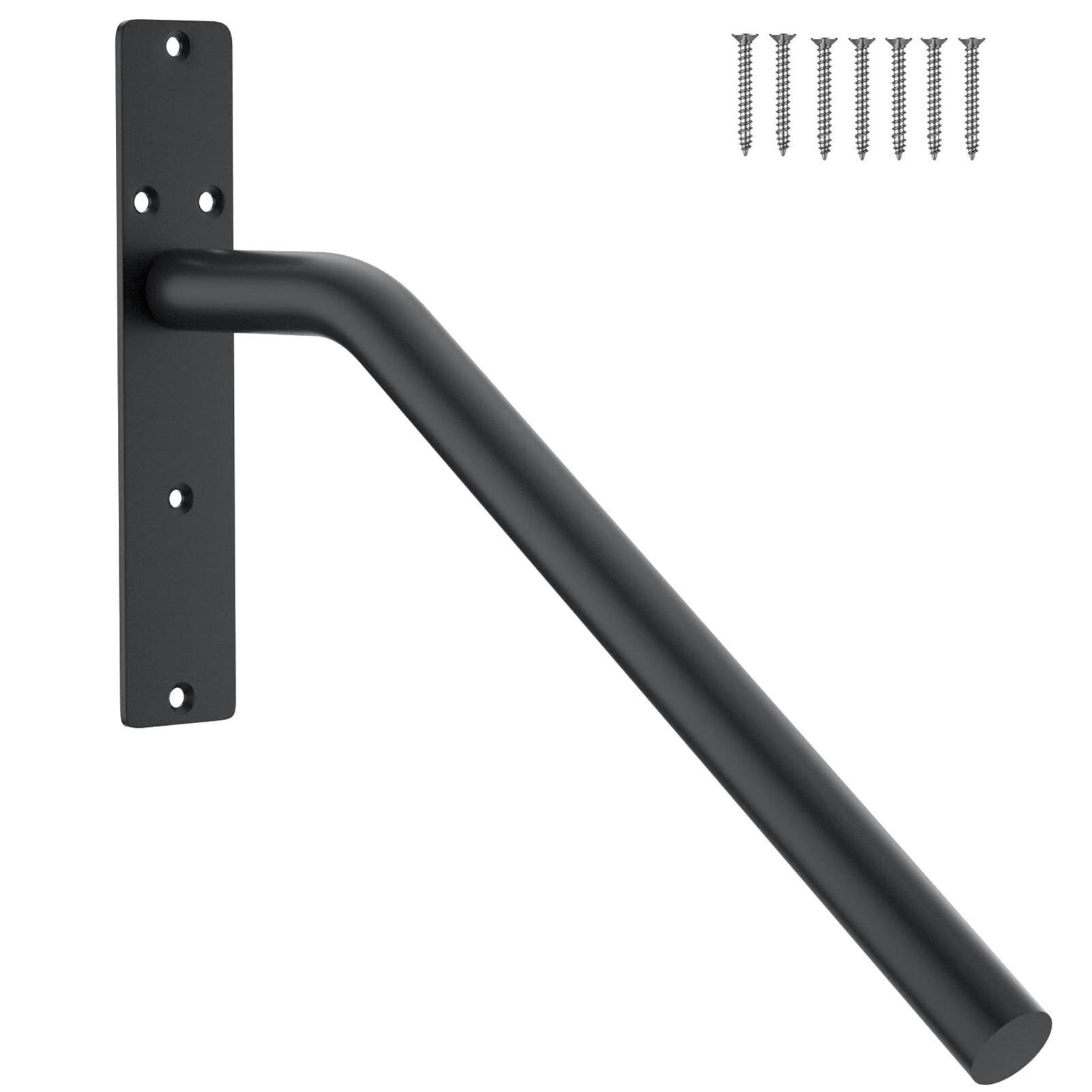 Настенное крепление лестницы, перила из легированной стали, сверхмощные лестничные перила, поручни для гаража, черные