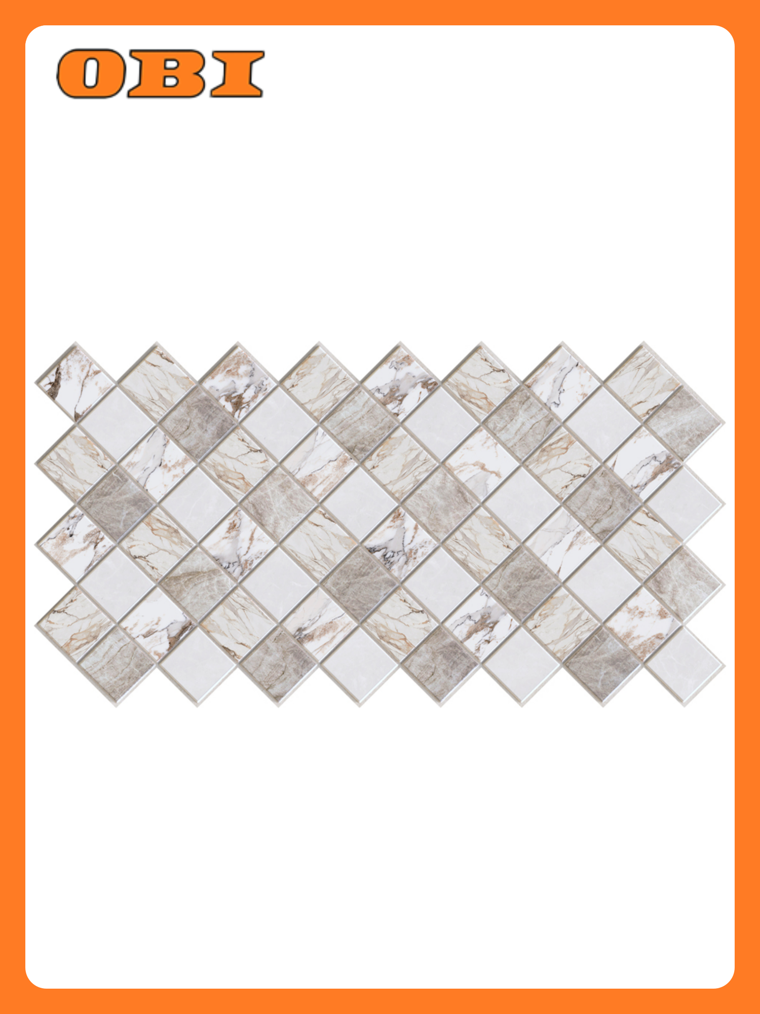 Панель ПВХ листовая 0,4мм ромб «Браун»