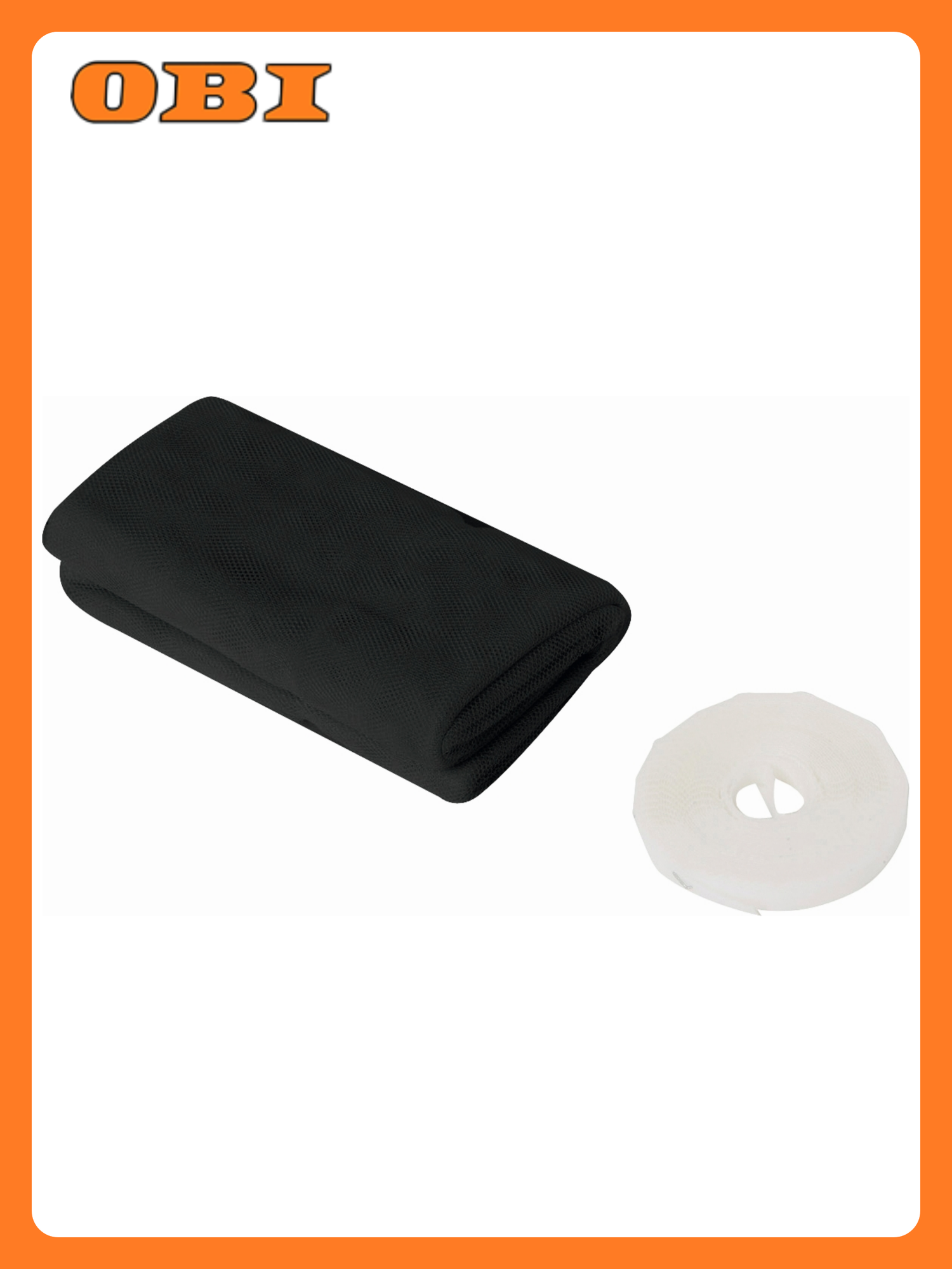 Полотно москитной сетки LUX-TOOLS 65х220 см черное липучки 2 шт