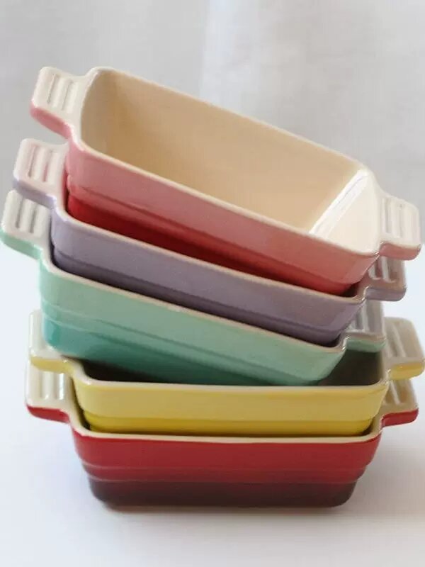 Le Creuset керамическая форма для выпечки 18 см красный подходит для духовки и микроволновки в кухне дома