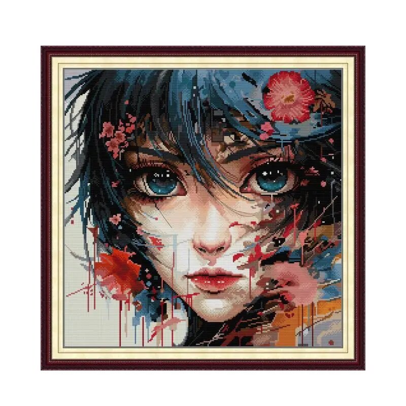Исправьте глаза на на наборе для вышивки крестом 14ct 11ct граф печать холст ручное шитье вышивка крестиком рукоделие ручной работы