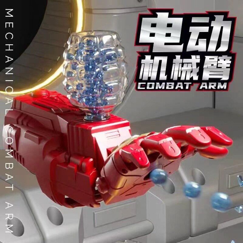 Игрушка-электронный лаунчер щита Железного человека для детей, мальчиков, носимый, стреляющий водяными пулями, подарок для мальчиков 3-6 лет