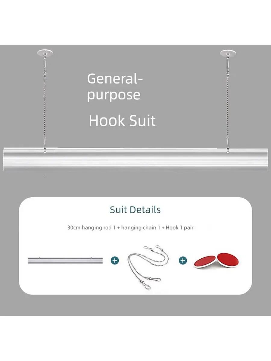 Металлический держатель флагов с липким крюком 80см