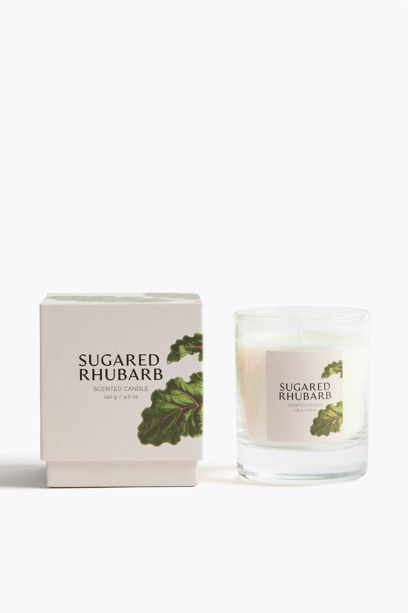 Ароматическая свеча в стеклянном контейнере H&M Запах Sugared Rhubarb 8,5х7 см