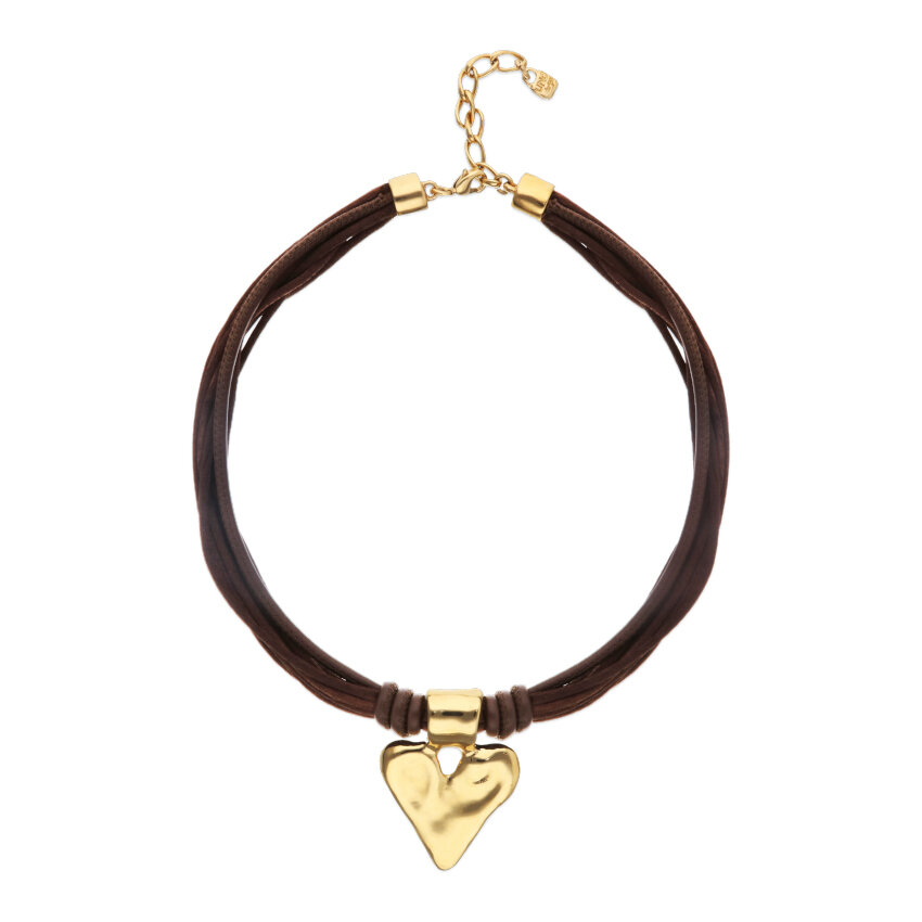 Колье, кожа