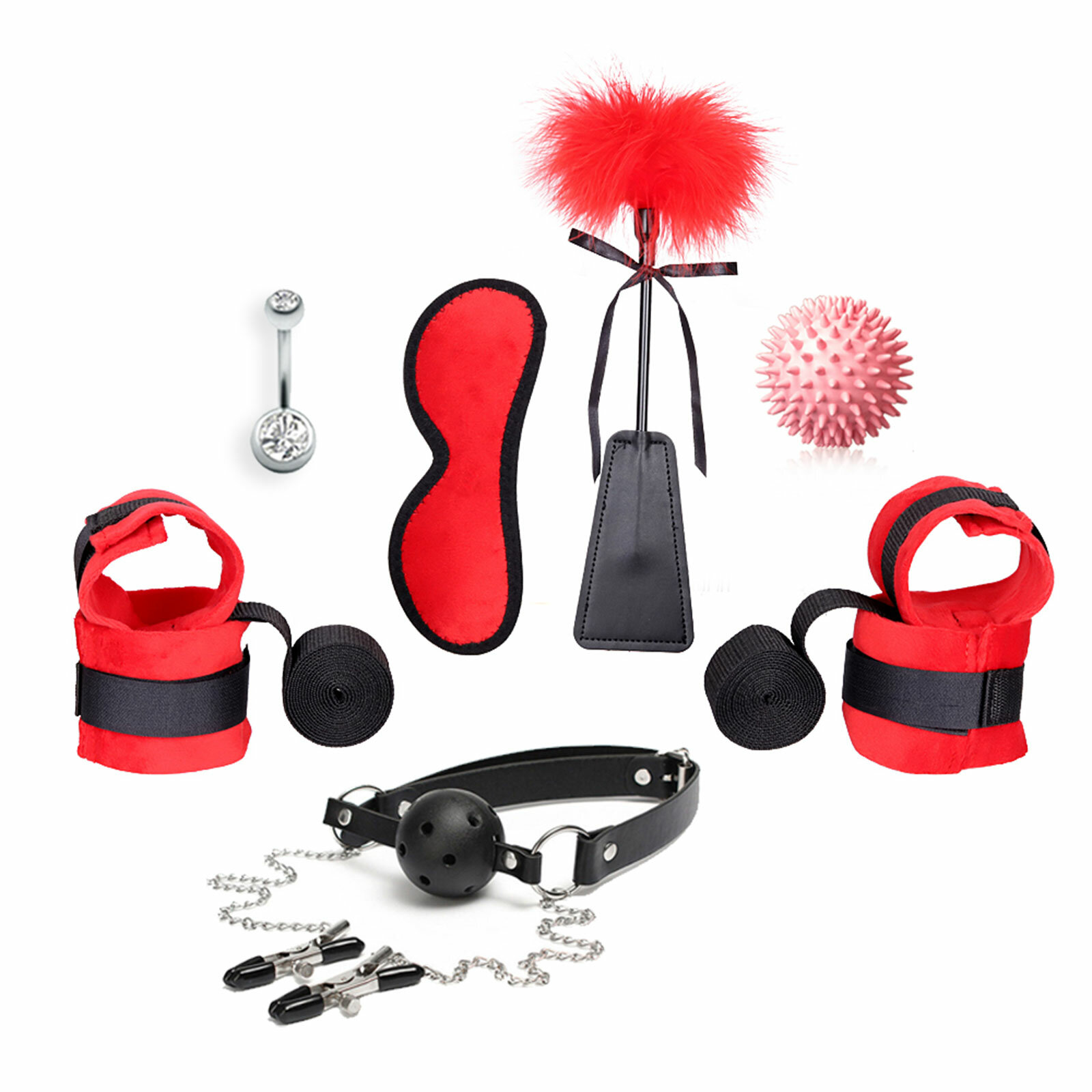 Комплект Экстремальных Удерживающих Средств Sexy Salve Под Кроватью, Бондаж, Манжета На Лодыжке и Запястье, Удерживающий Набор с Завязанными Глазами, Кляп С Шариком, Кольца Для Пениса