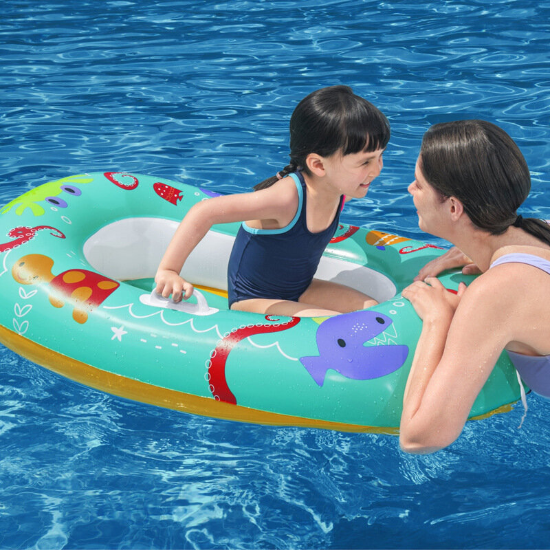 Bestway 34009 Детская надувная плавающая платформа для водных игр, 1.35м x 89см, безопасная и веселая для детей