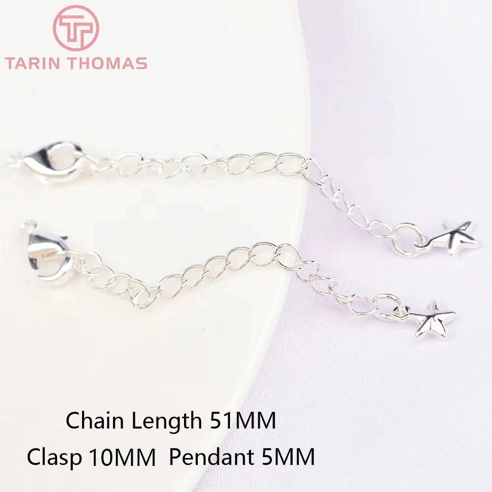 TARIN THOMAS Браслет, цвет серебра, 51MM, Clasp 10MM, Pendant 5MM