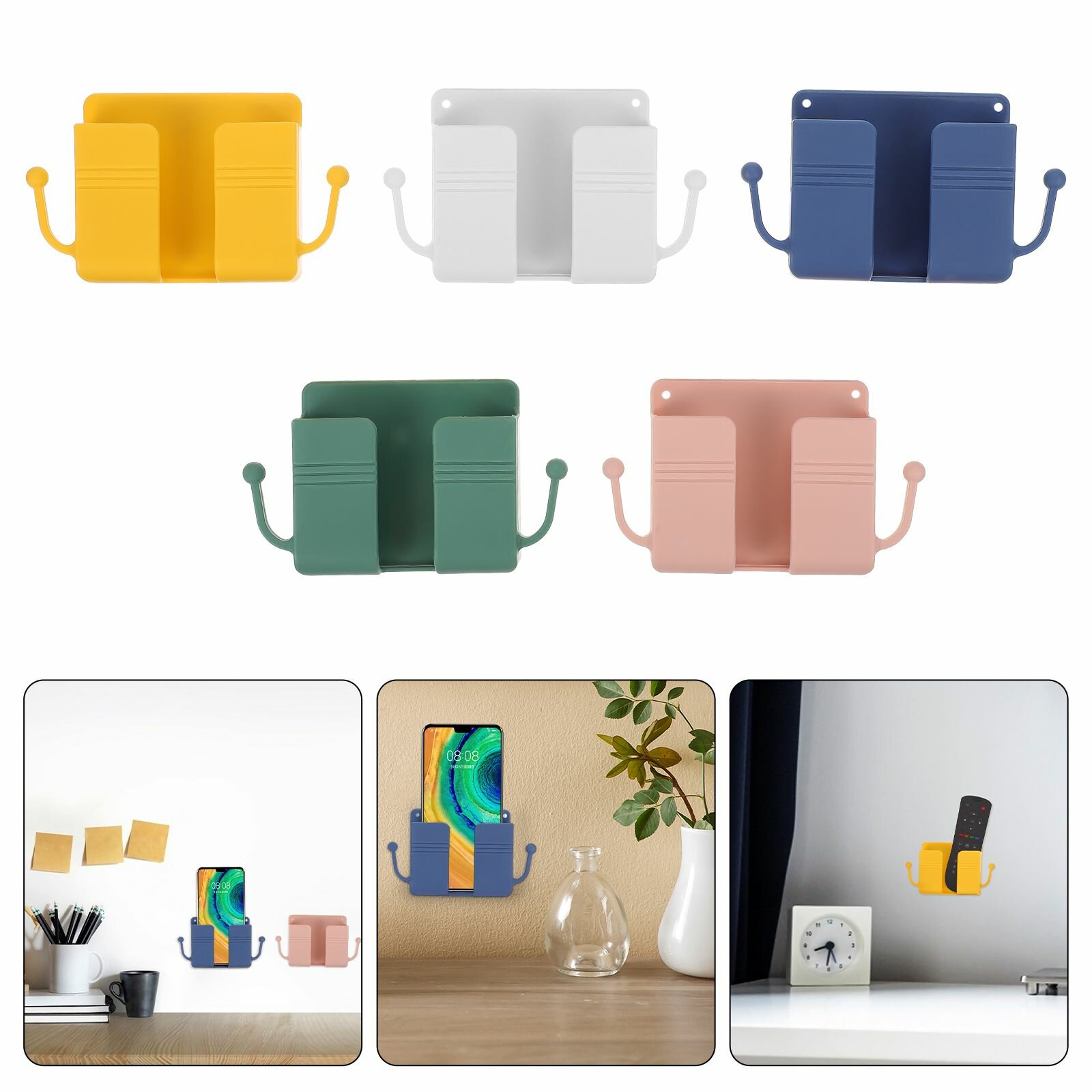 Настенные Коробки Для Хранения Пультов, Поддержка Зарядки Телефонов, Компактный Дизайн, 5 Шт