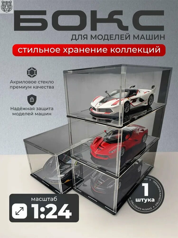 Перспективная модель в масштабе 1/24, автостоянка, гараж, акриловая настольная витрина