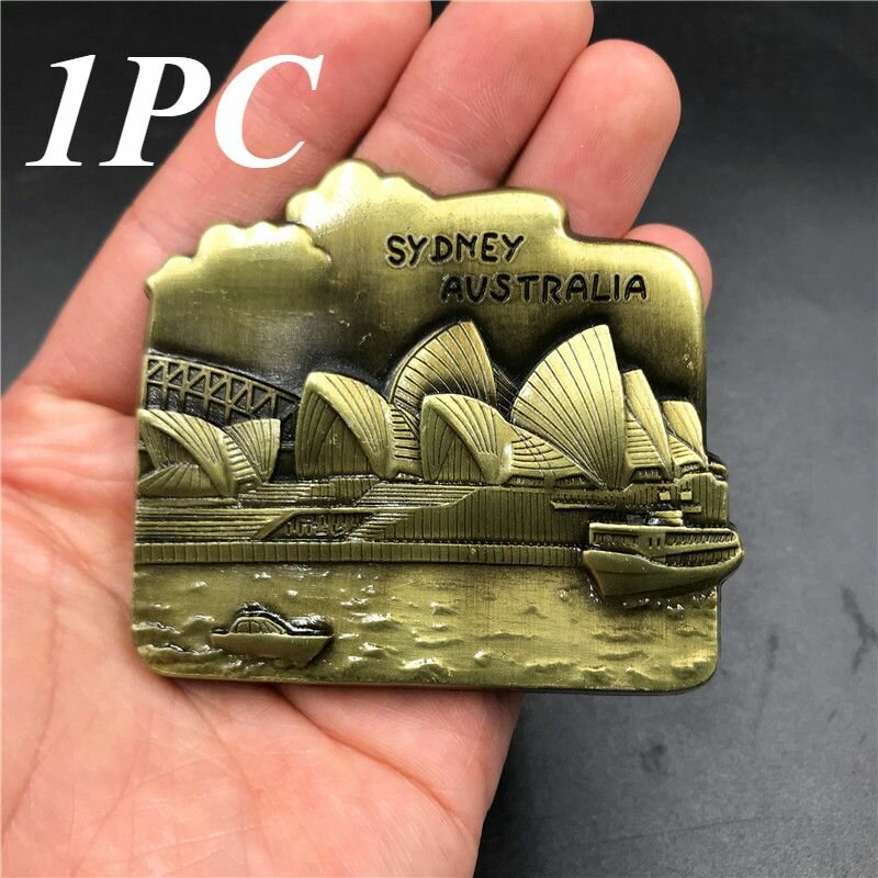 1pc SYDNEY AVSTRALIA 3D металлический холодильник магнит сувенир подходящий для коллекции подарков и домашнего украшения