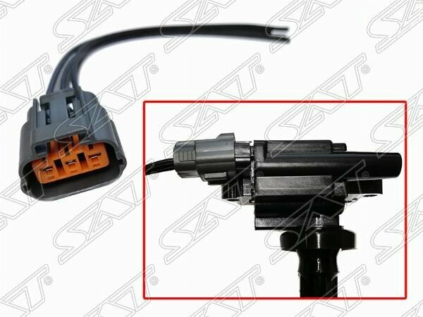 Разъем катушки зажигания SAT ST-163-0008 NISSAN VQ23DE/VQ25DE/VQ35DE/VQ40DE/VG33E 02-/J31/Z50/R50/R51M/E50/E51/U30/M