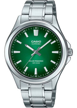 Наручные часы CASIO Collection, серебряный/зеленый — фото 1