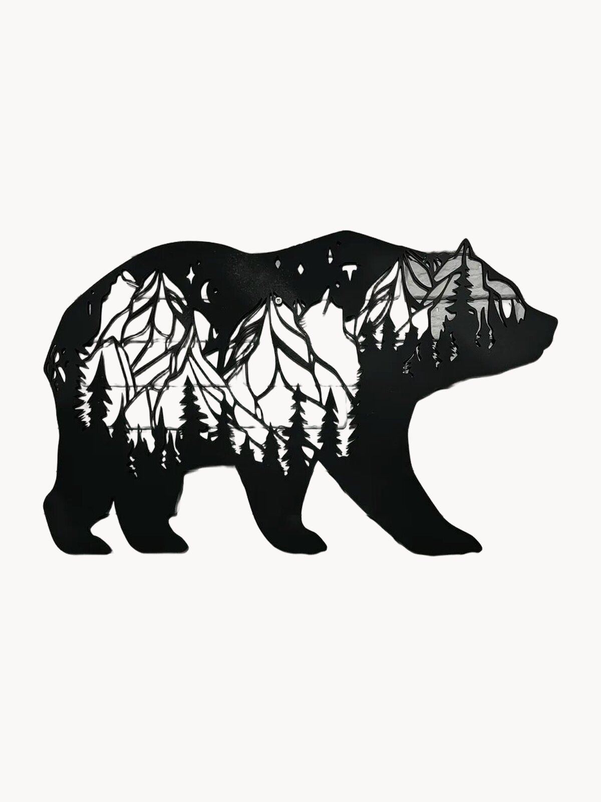 Панно на стену с безпроводной подсветкой медведь