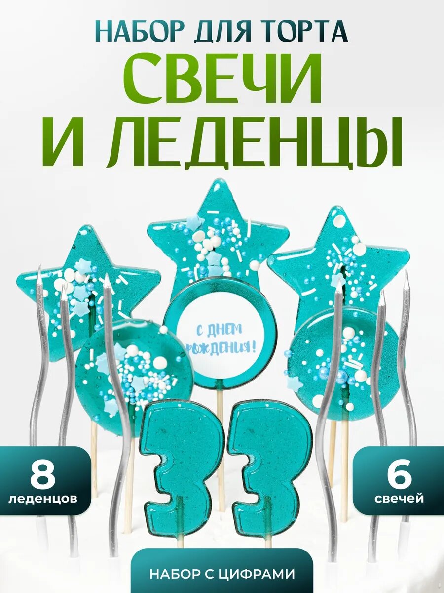 Свечи для торта. Цифра 33