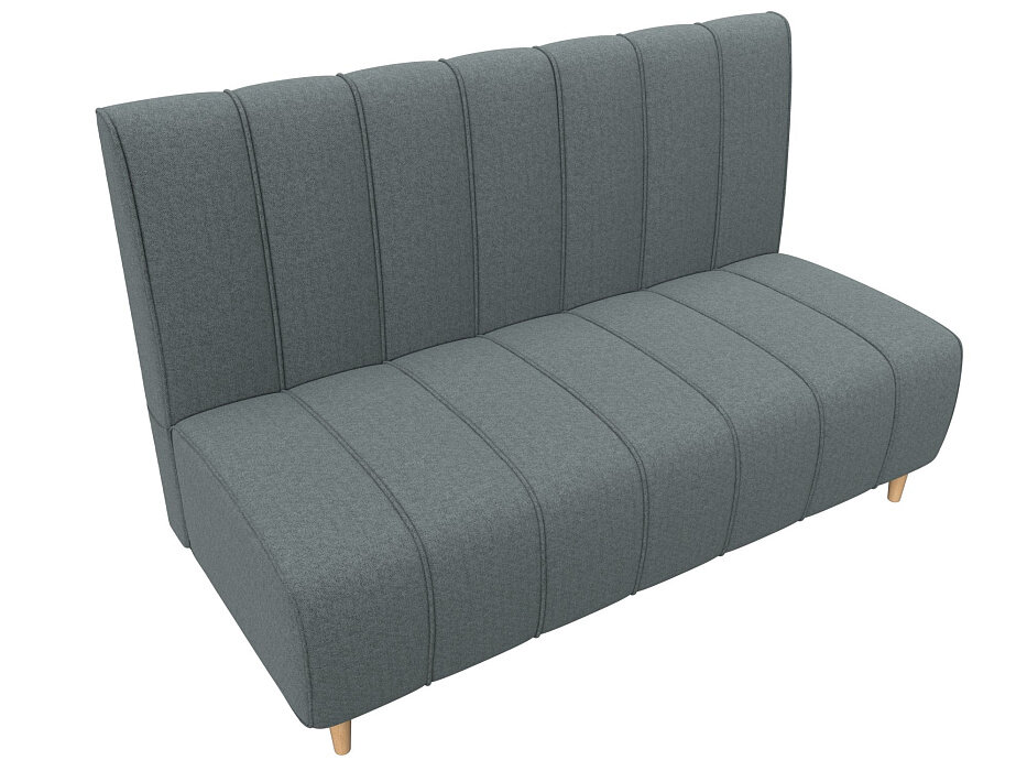 Диван кухонный прямой Ральф, рогожка, механизм нераскладной, Амур серый, 152x61x100см. Хит Диванов