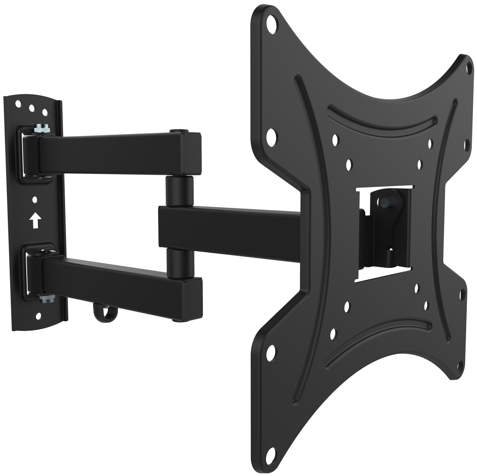 Кронштейн для телевизора Buro FL3S черный 20"-48" макс.15кг настенный поворотно-выдвижной и наклонны