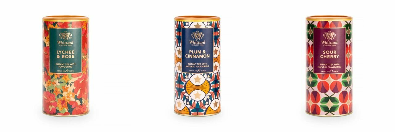 Набор растворимого чая Whittard Chelsea 1886, личи, роза, слива, корица и кислая вишня, 3x450г