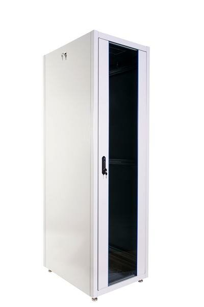Шкаф телекоммуникационный напольный эконом 42U (600 1000) дверь перфорированная 2 шт.