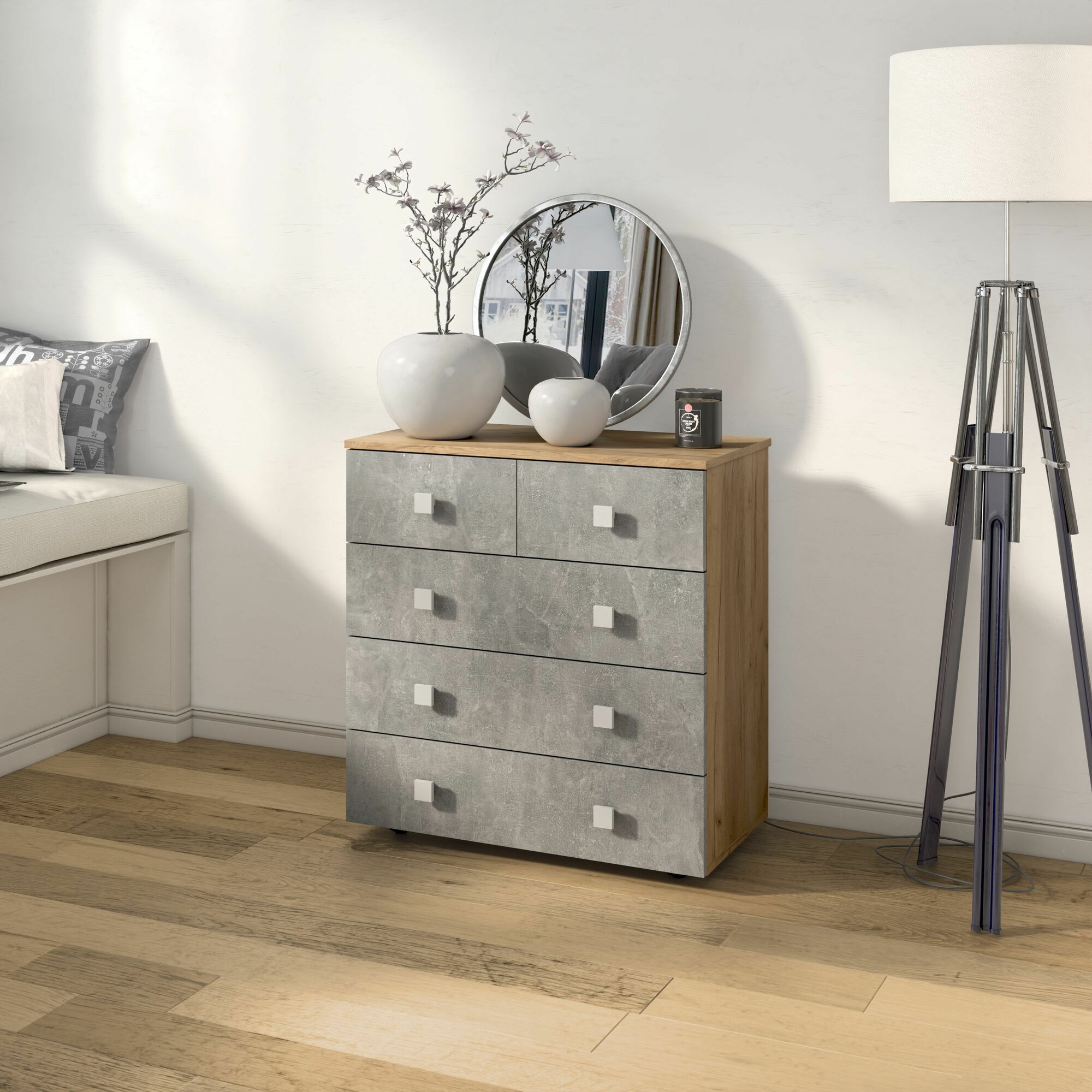 Комод Лофт-5 77х39х80см