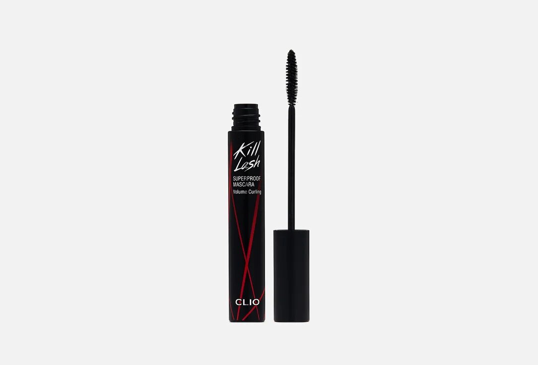Тушь для ресниц Clio Kill Lash Superproof Volume curling, оттенок черный, 7 г